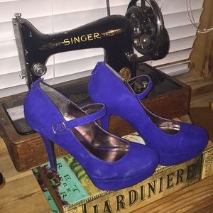 Material Girl | Shoes | Cobalt Blue Faux Suede Shoes | Poshmark